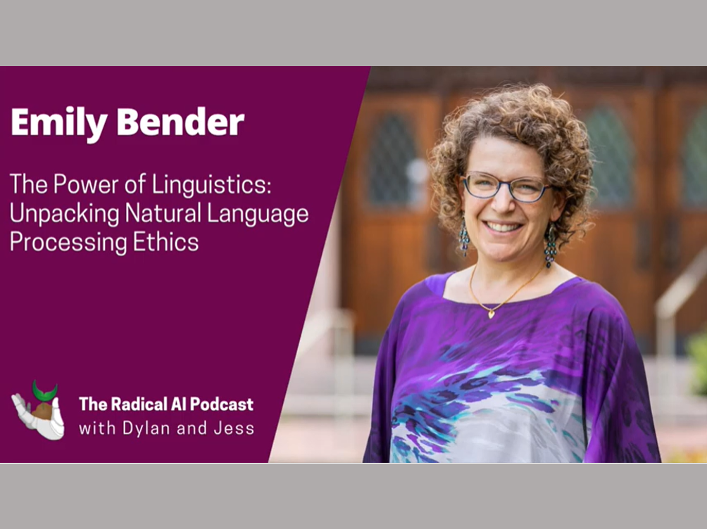 Radical AI podcast: featuring Emily Bender - ΑΙhub